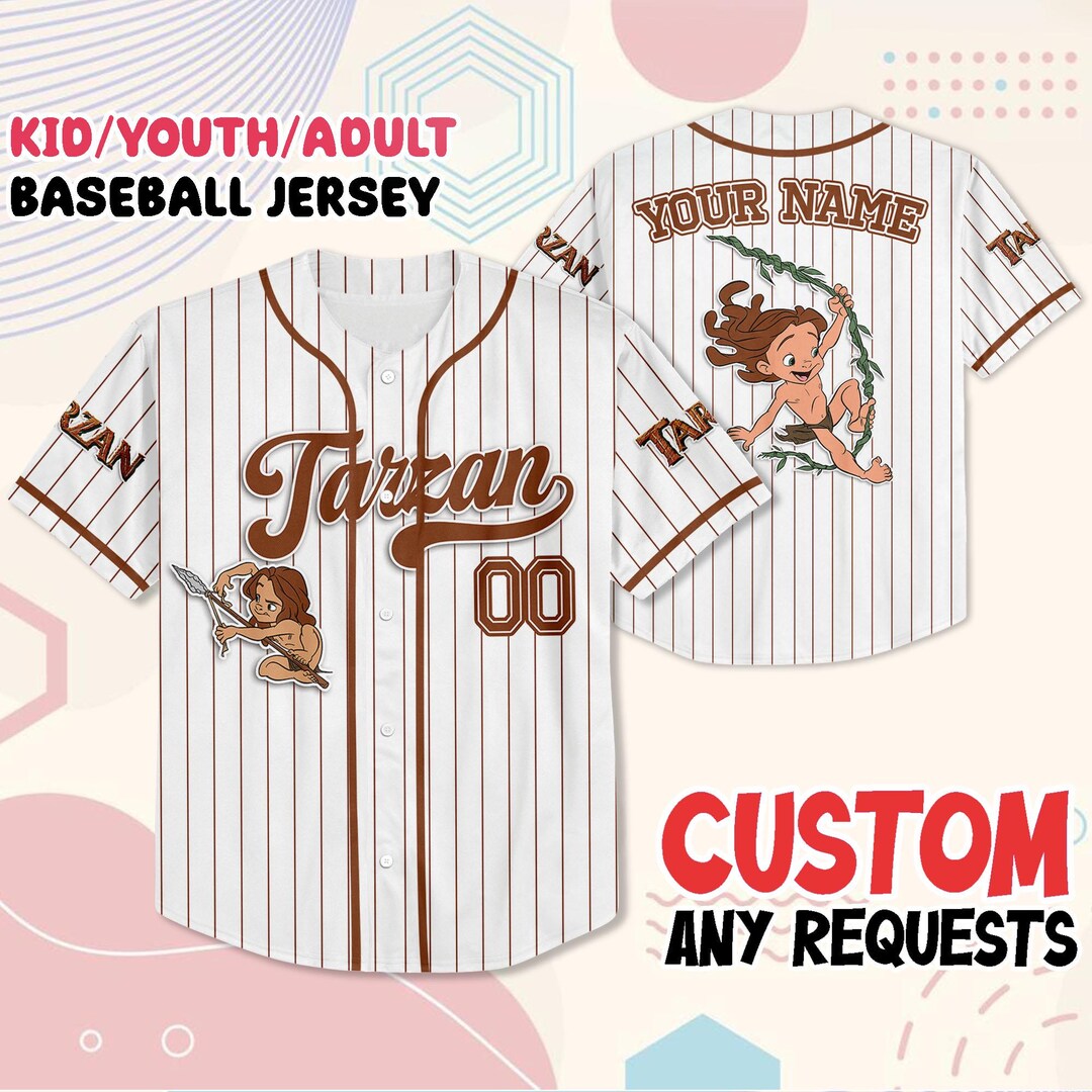 Custom Tarzan Baseball Jersey, Personalized Family Outfit - Etsy