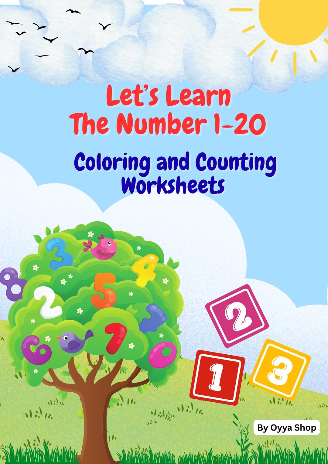 Numbers 1-20 Coloring Pages | Educational Worksheets (digital Download ...