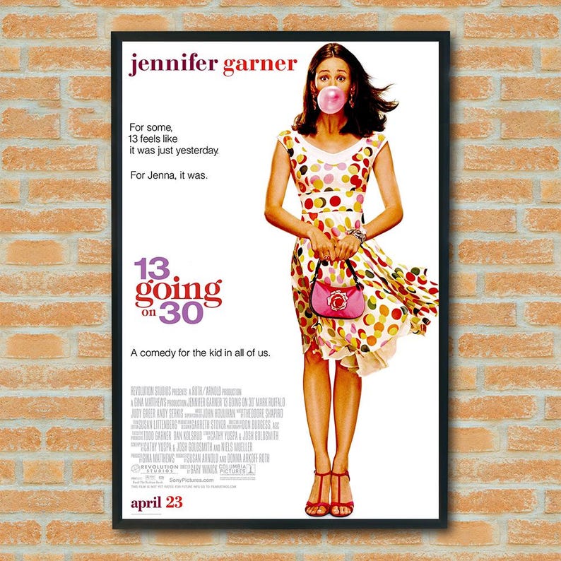 13 Going on 30 Movie Poster, Movie Fan Collectibles, Wall Decor Posters ...