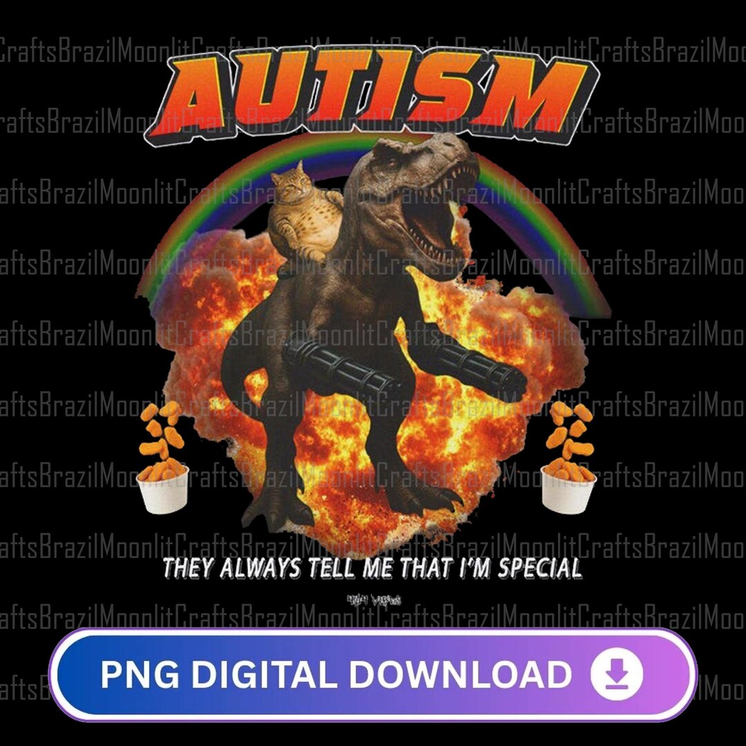 Funny Autism Dinosaur Meme PNG, Autism Dinosaur Png, Autism Dinosaur ...