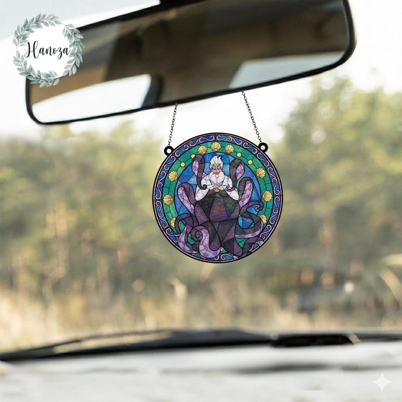 Disney Ursula Villains Stained Glass Suncatcher, Evil Queen Ursula ...
