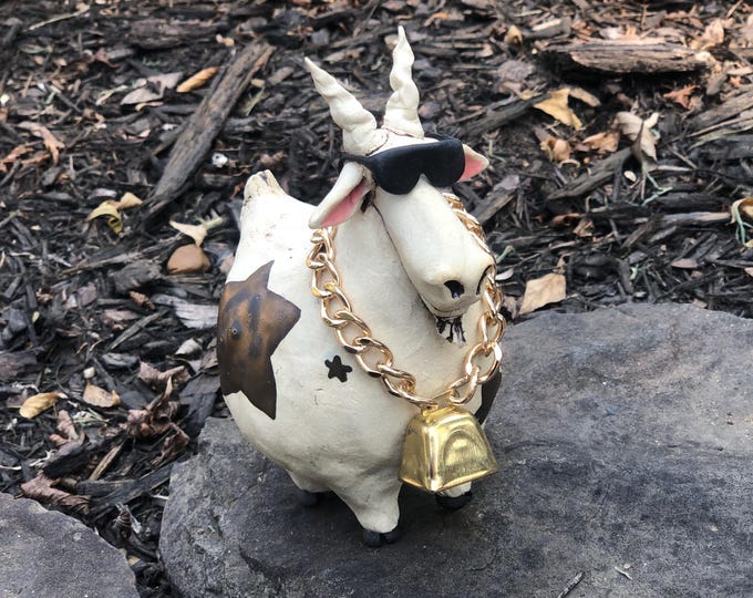 The GOAT Star-studded Goat With Dark Shades and Blingbell #455 - Etsy