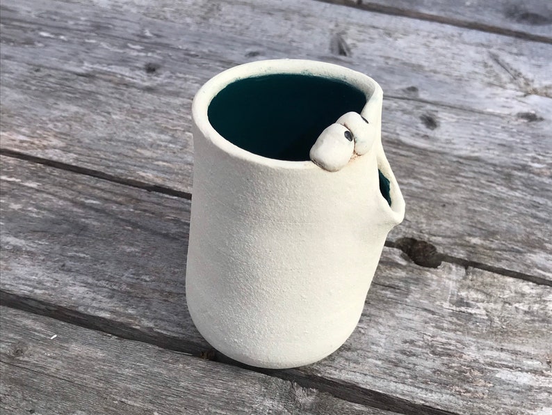 Teal green toothbrush holder and cup for your bathroom | Etsy