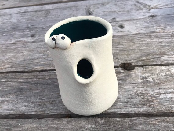 Teal green toothbrush holder and cup for your bathroom | Etsy