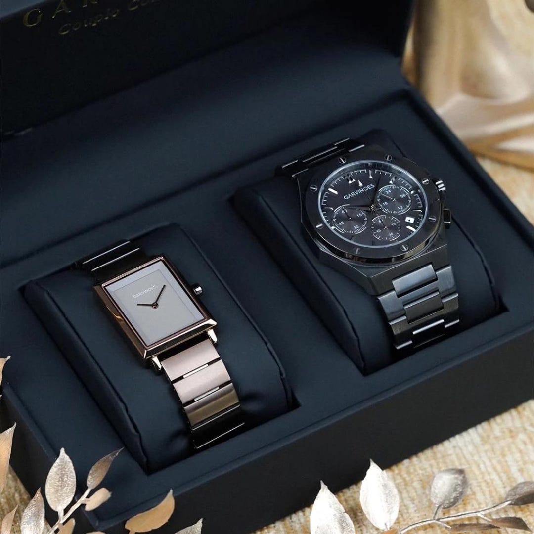 GARVINOES Couple Watches: Frost Nightfall (men) & Vallen Nightfall ...