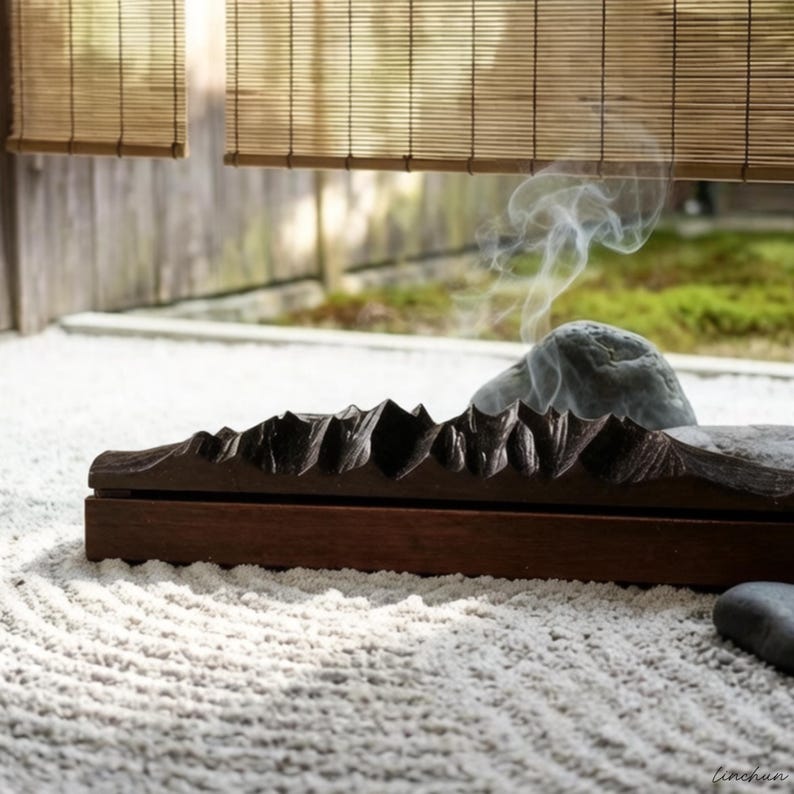 Black Walnut Mountain Incense Burner – Hidden Storage, Zen Meditation ...