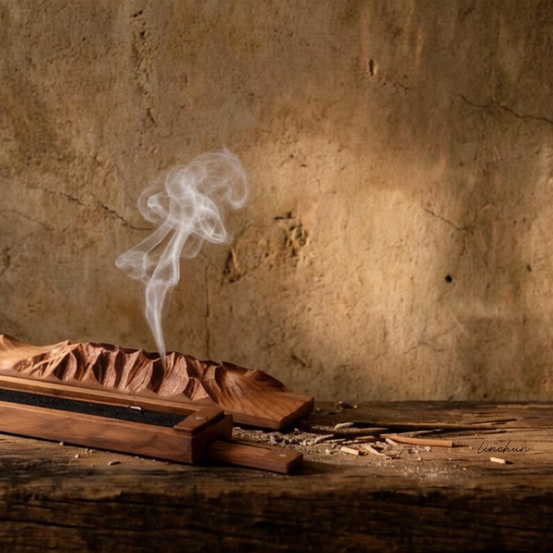 Black Walnut Mountain Incense Burner – Hidden Storage, Zen Meditation ...