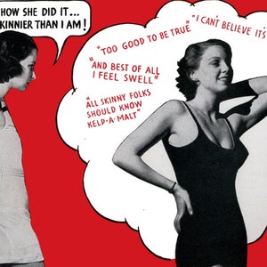 Skinny Girls Greeting Card - Etsy