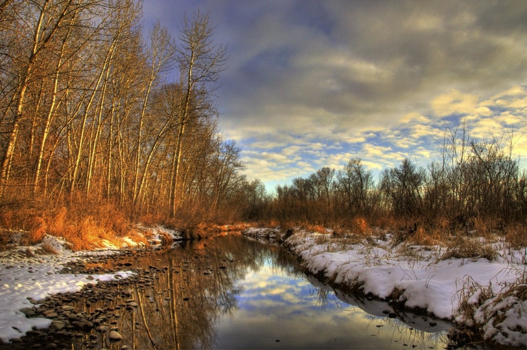 Boise River, Winter Sunset - Etsy