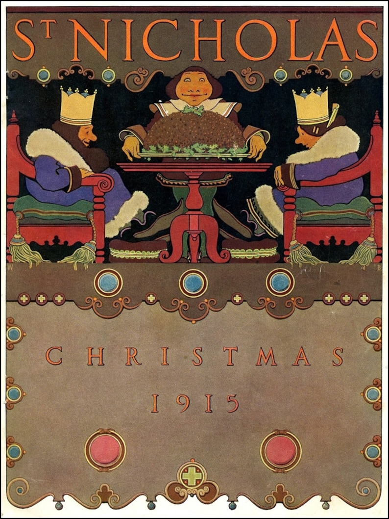 St. Nicholas Magazine, a 4 X 4.5" Christmas Greeting Card - Etsy