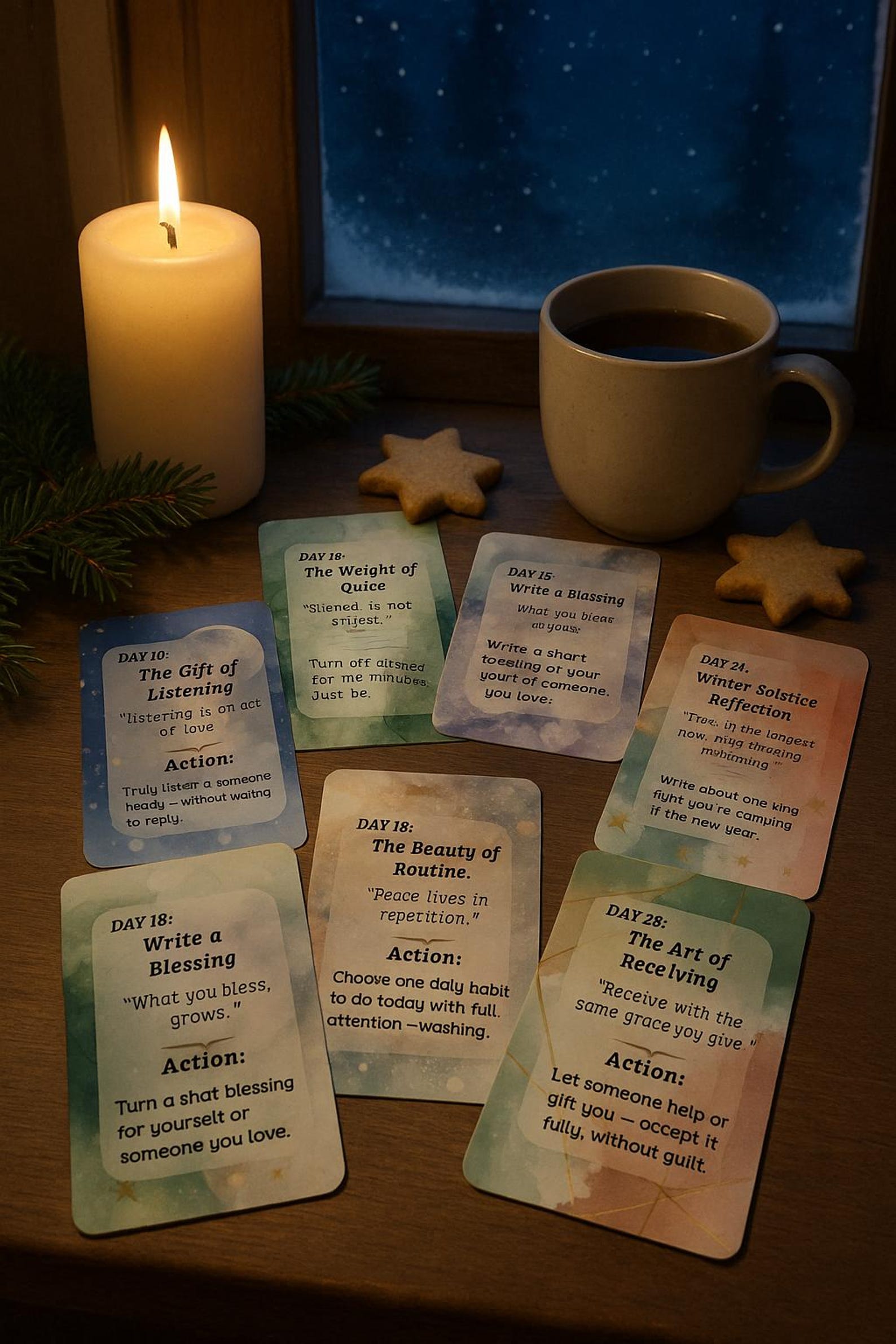 Mindful Advent Calendar With 25 Gratitude Cards – Gratitude Journal ...