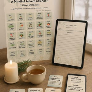 Mindful Advent Calendar With 25 Gratitude Cards – Gratitude Journal ...