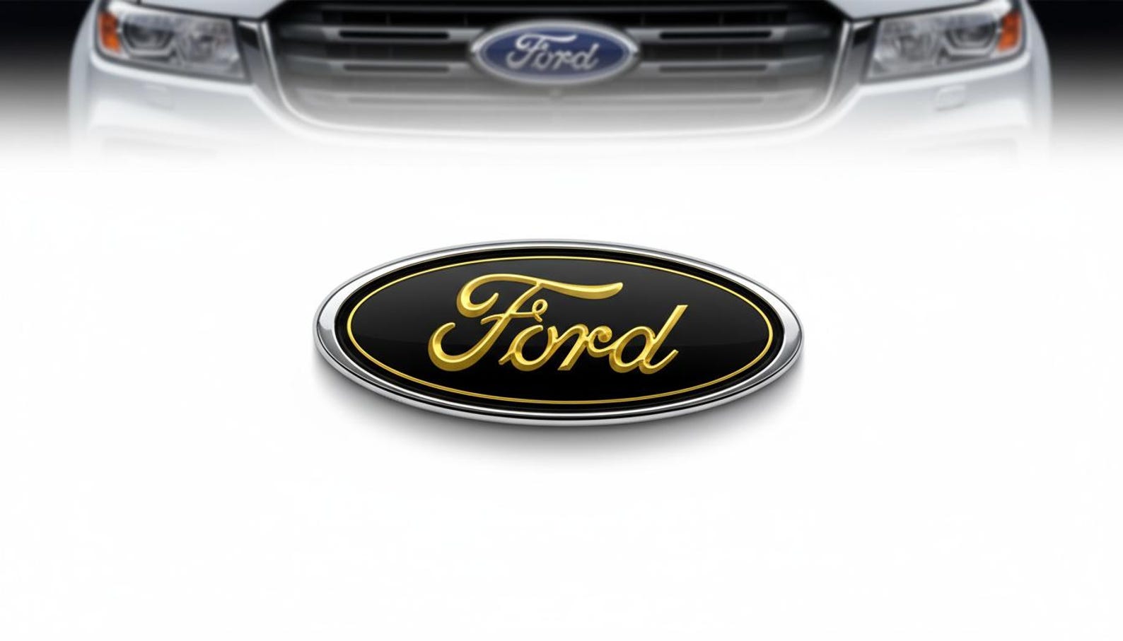 FORD Black EMBLEM 4 Inches OVAL Logo Front Grille/tailgate Badge 1999 ...