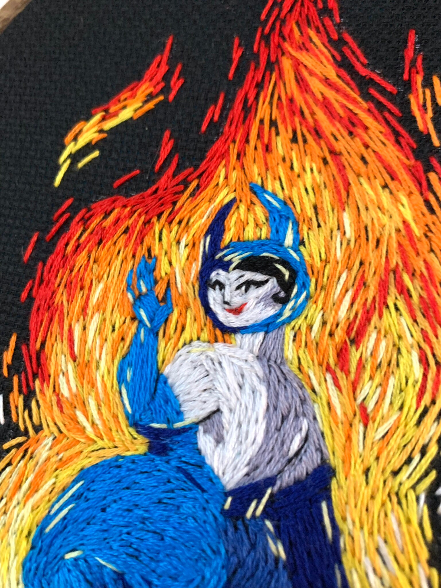 Lady on Fire Embroidery - Etsy