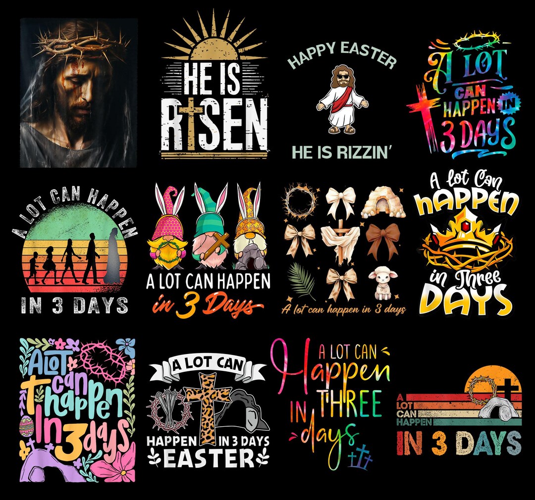 A Lot Can Happen in 3 Day Png, Bunny Png, Happy Easter Sublimation Png ...