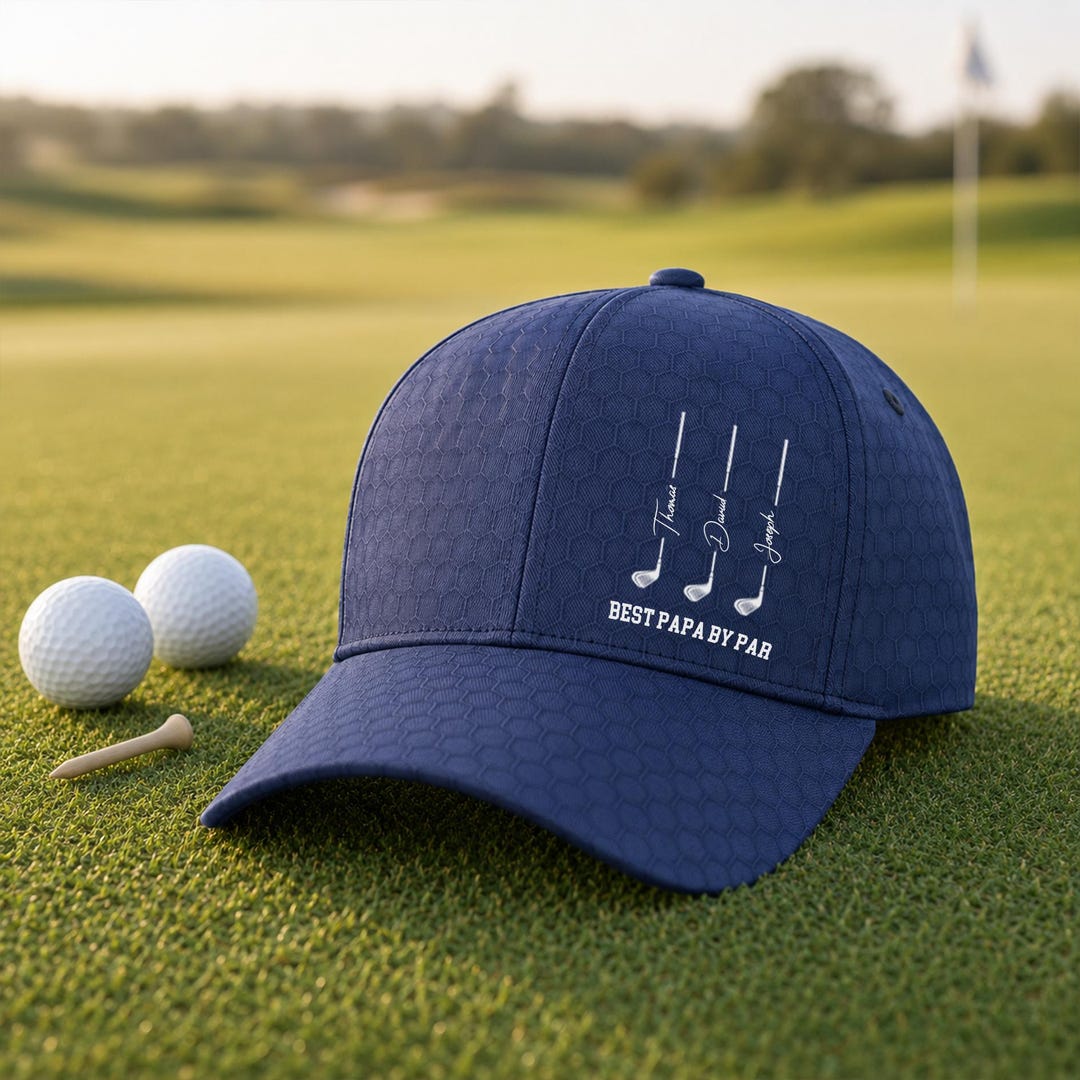Custom Name Golf Hat, Personalized Golf Gift for Men, Best Daddy by Par ...