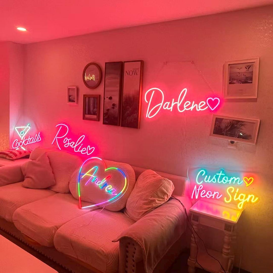 Create Your Own LED Neon Sign: Word, Sentence, Logo - Custom Bar Home ...