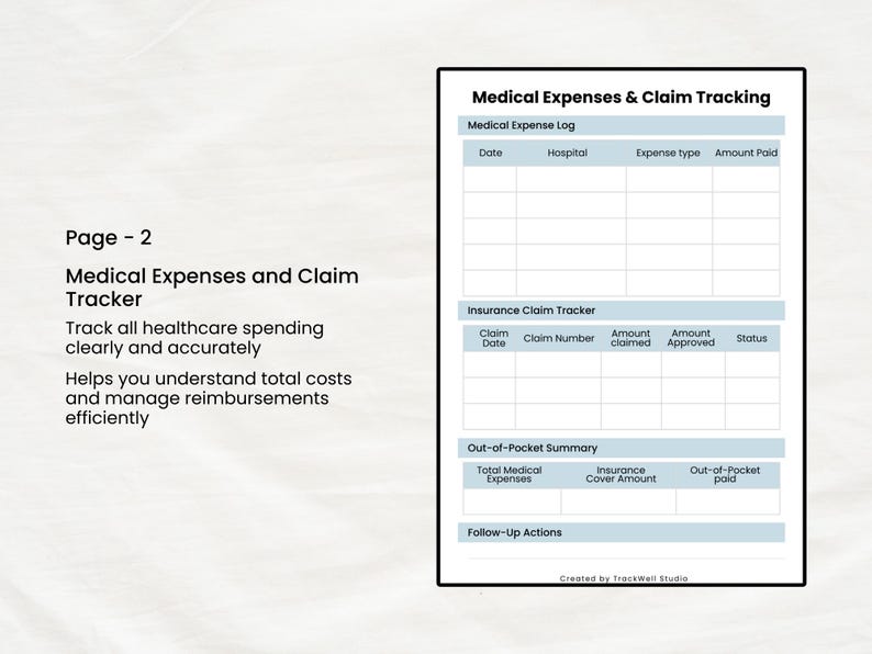 Insurance and Medical Expenses Tracker | Health Insurance Policy and ...