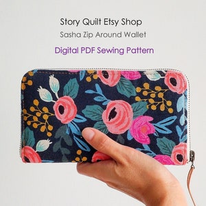 Digital PDF, Zip Around Wallet, Zip Wallet, Sewing Pattern, Sewing ...