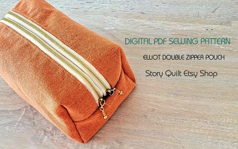 Double Zipper Box Pouch Sewing Pattern (PDF Pattern) - Etsy
