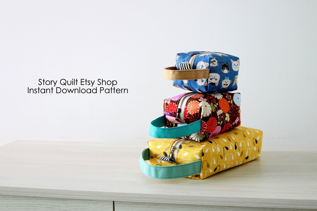 Boxy Pouch Tutorial Easy Pouch Pattern Box Pouch Digital - Etsy Sweden