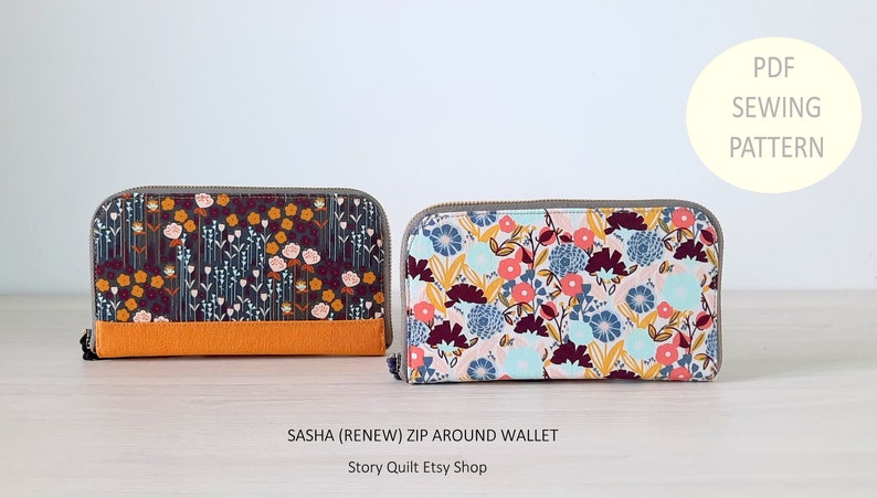 Digital PDF Zip Around Wallet Zip Wallet Sewing Pattern - Etsy UK