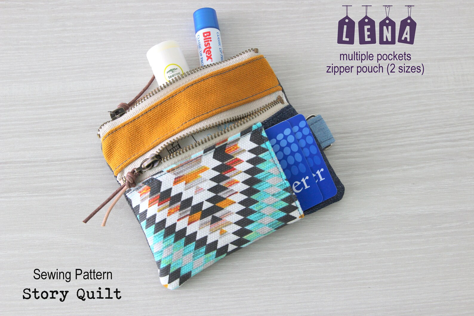 2 Sizes Quick and Easy Double Zip Pouch PDF Sewing Pattern - Etsy