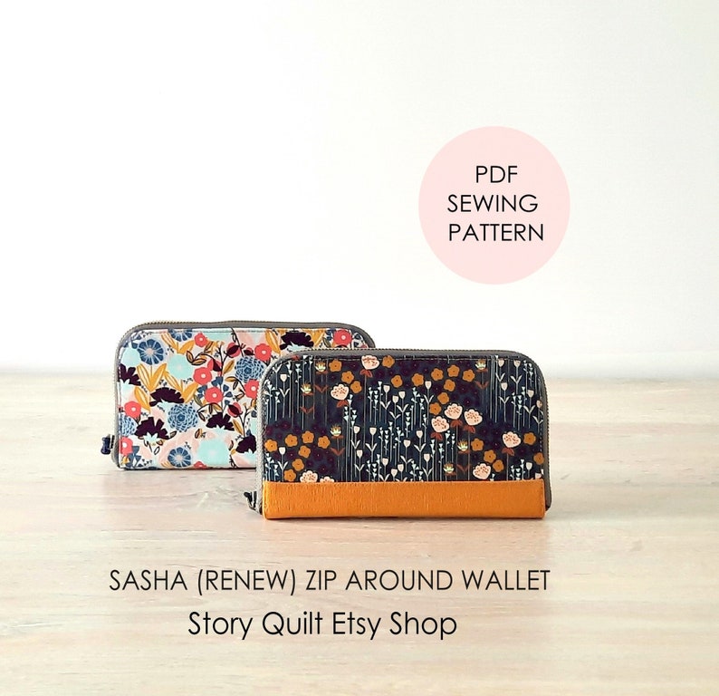 Digital PDF Zip Around Wallet Zip Wallet Sewing Pattern - Etsy UK