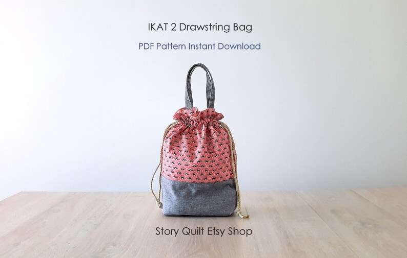 Drawstring Bag 3 Sizes PDF Sewing Pattern Sewing Tutorial - Etsy