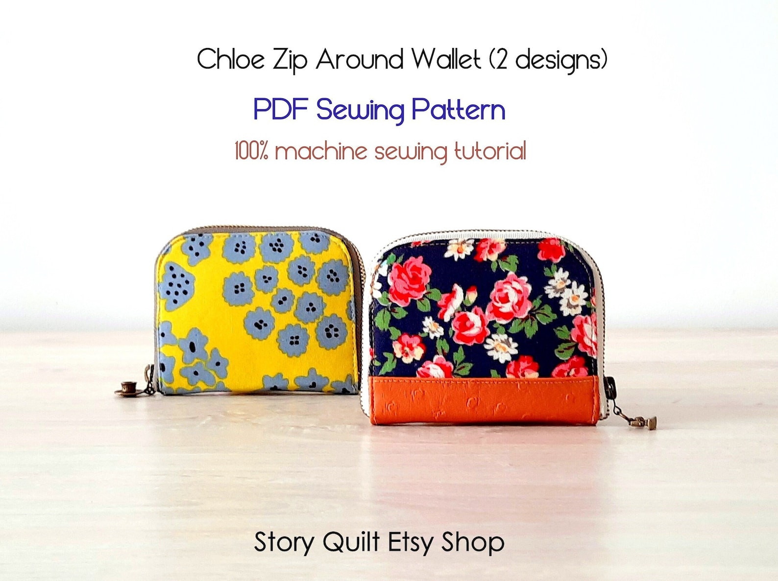 Chloe Zip Around Wallet Sewing Pattern, Long Purse DIY (digital PDF) - Etsy