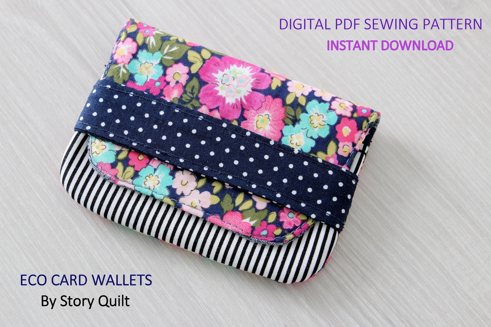 DIY Card Wallet Sewing Pattern, Easy Beginner Pouch (digital PDF) - Etsy