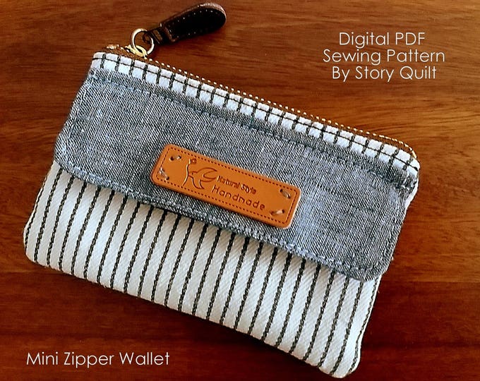 Minimalist Wallet PDF Sewing Pattern, Instant Download, Pouch Pattern ...
