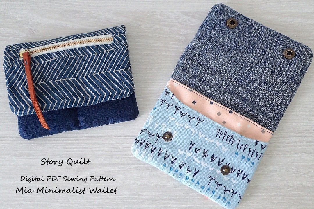 Minimalist Wallet PDF Sewing Pattern, Instant Download, Pouch Pattern ...