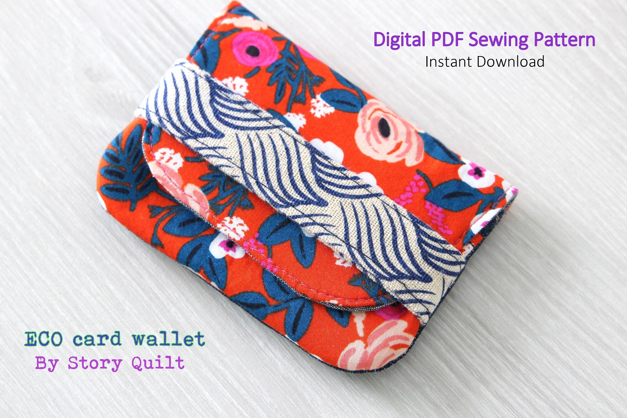 DIY Card Wallet Sewing Pattern, Easy Beginner Pouch (digital PDF) - Etsy