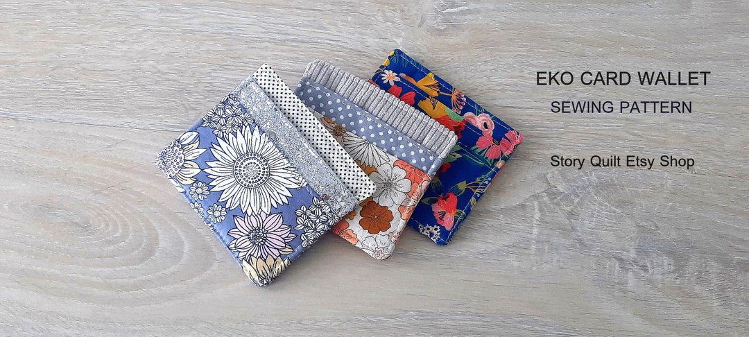 Video Tutorial, Easy Card Wallet Sewing Pattern, Beginner DIY (digital ...