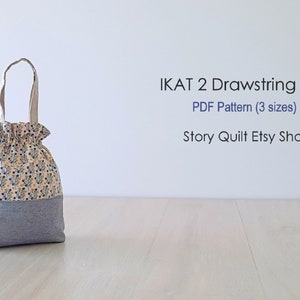 Drawstring Bag (3 Sizes), PDF Sewing Pattern, Sewing Tutorial, Tool Bag ...