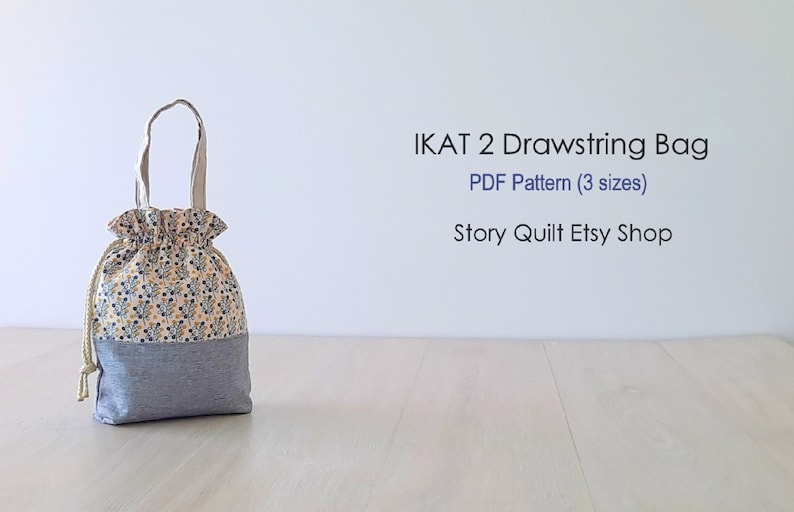Drawstring Bag 3 Sizes PDF Sewing Pattern Sewing Tutorial - Etsy