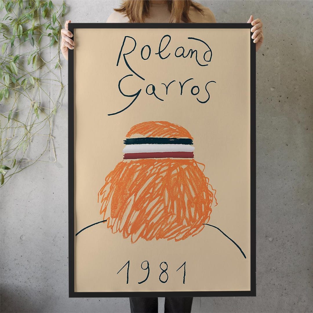 Roland Garros 1981 Tennis Poster Classic Retro Music Canvas Art Decor ...
