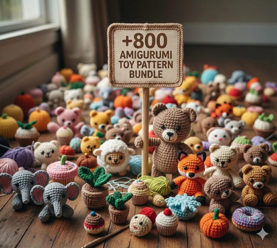 Amigurumi Toys Pattern Set: 800+ Ultimate Crochet Patterns Mega Bundle ...