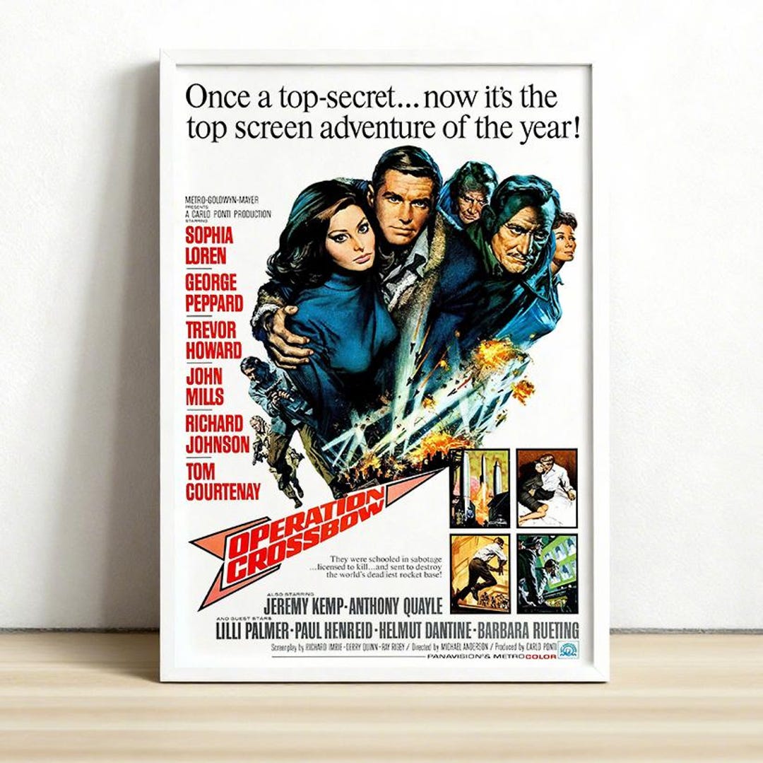 Operation Crossbow (1965) Movie Poster, Movie Wall Art,canvas Posters ...