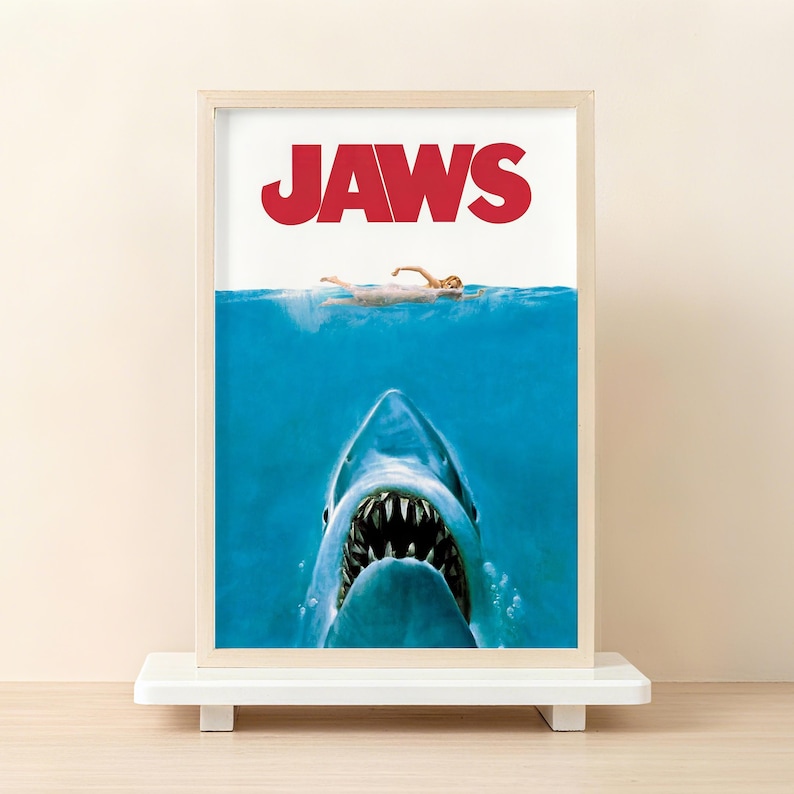 Jaws Movie Poster, Movie Wall Art,canvas Posters,holiday Gifts,birthday ...
