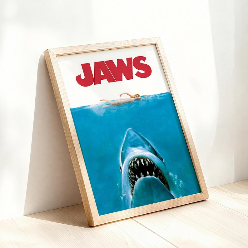 Jaws Movie Poster, Movie Wall Art,canvas Posters,holiday Gifts,birthday ...