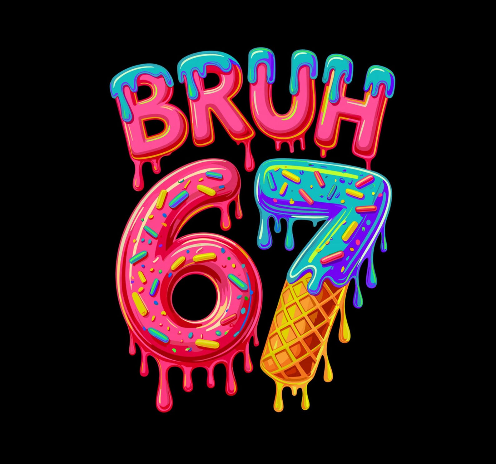 Six Seven Ice Cream Drip Sport 67 Fun Mason Meme Png, Drip Ice Cream 67 ...