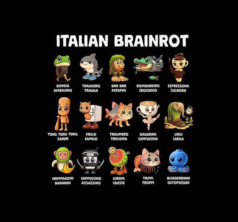 Brainrot Meme Italian PNG File, Italian Brainrot Shirt Design ...