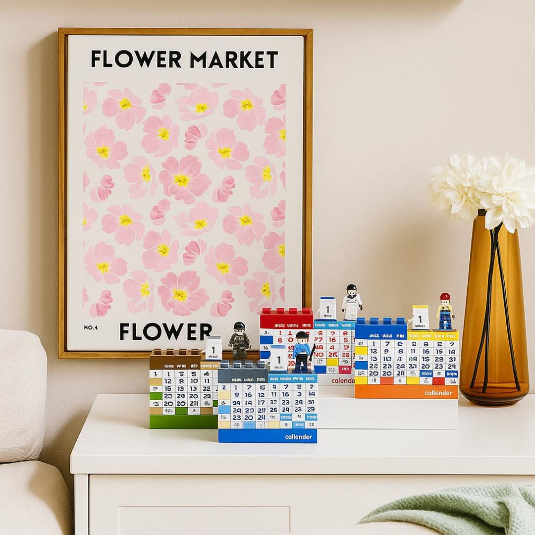 Building Block Style Desktop Calendar, Customizable Calendar for Fun ...