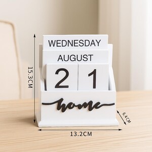 Handmade Wooden Perpetual Desk Calendar: Rustic Home Decor - Etsy