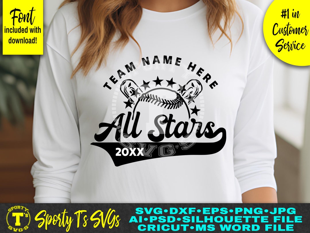 All Stars Baseball Svg, All Stars Softball Svg, All Stars Design, All ...