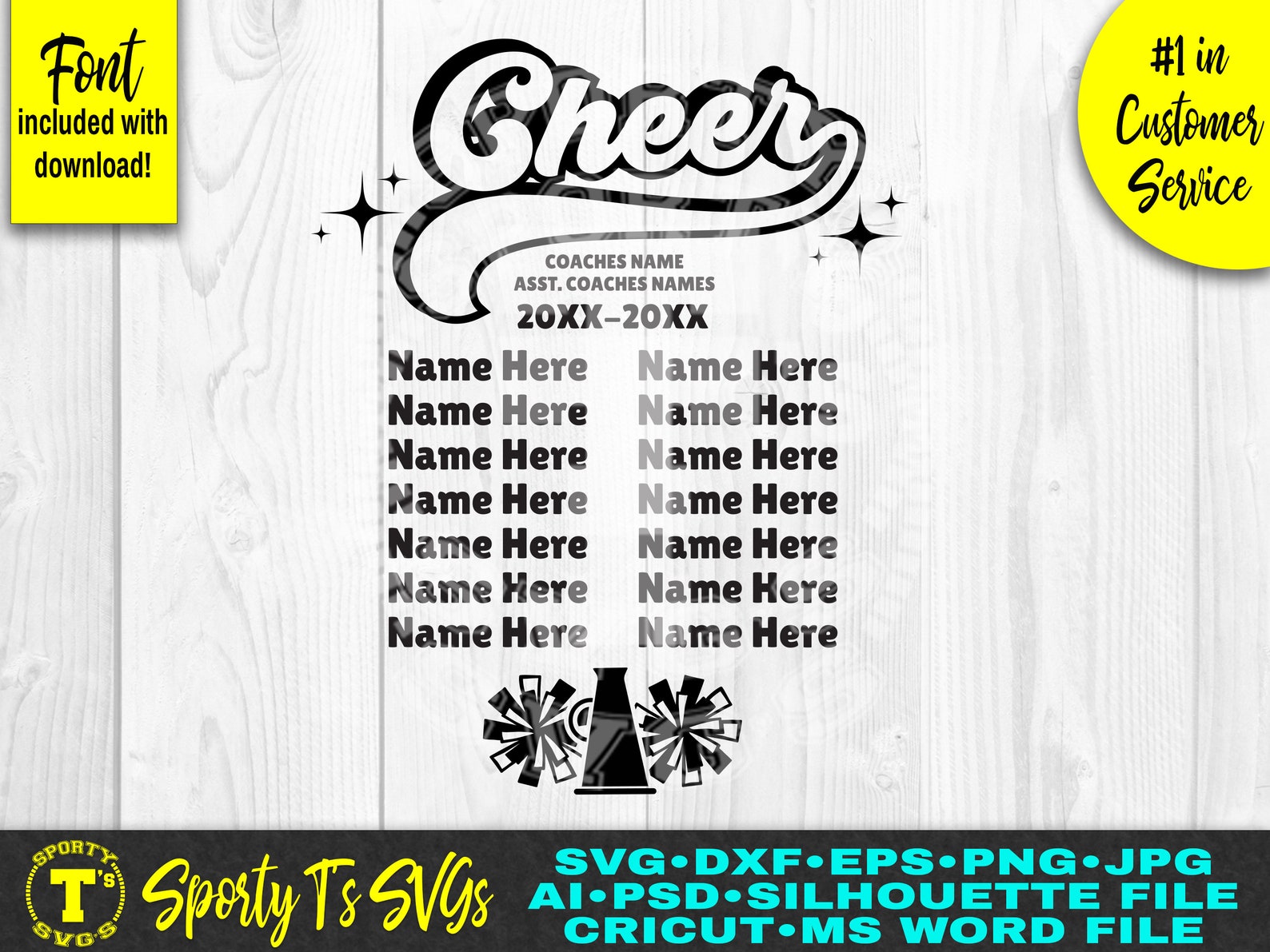 Cheer Roster Svg, Cheer Roster Shirt, Cheer Svg, Cheer Svg Shirt, Cheer ...