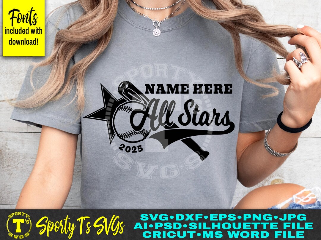 All Stars Baseball Svg, All Stars Softball Svg, All Stars Design, All ...