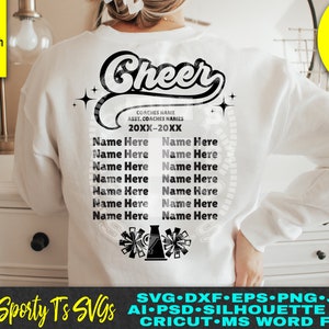 Cheer Roster Svg, Cheer Roster Shirt, Cheer Svg, Cheer Svg Shirt, Cheer ...